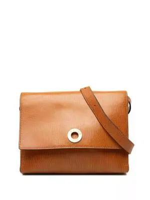 Celine 2009 Leather Ring Lock Crossbody Bag - Brown