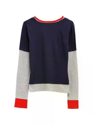 Gimaguas Layered-design Long-sleeve T-shirt - Blue