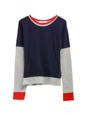 Gimaguas Layered-design Long-sleeve T-shirt - Blue