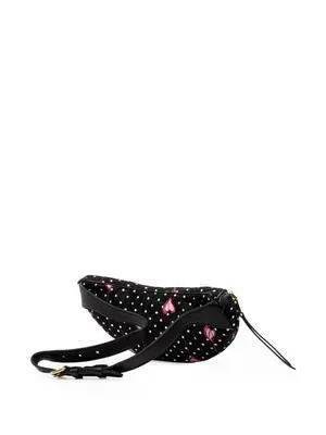 Miu Miu 2010-2026 Matelasse Nylon Heart Print Belt Bag