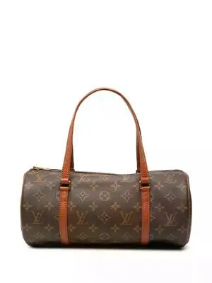 LOUIS VUITTON 1990 Monogram Papillon 30 Handbag - Brown