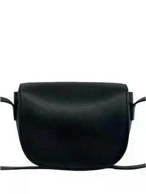 Celine 2022 Calfskin Cuir Triomphe Folco Crossbody Bag - Black
