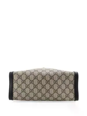 Gucci Padlock Chain Tote Gg Coated Canvas With Leather Small Shoulder Bag