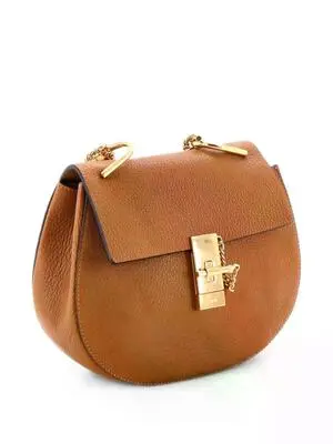 Chloé Drew Leather Small Crossbody Bag - Brown