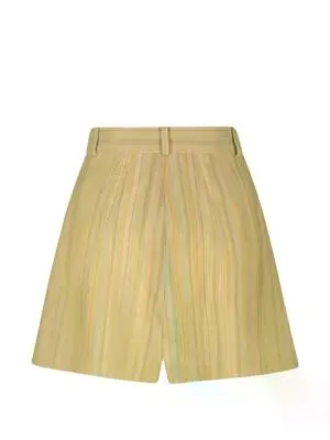 Matthew Bruch Pleated Striped Shorts