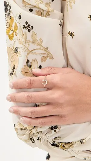Zoe Chicco 14k Bezel Diamond Horseshoe Ring