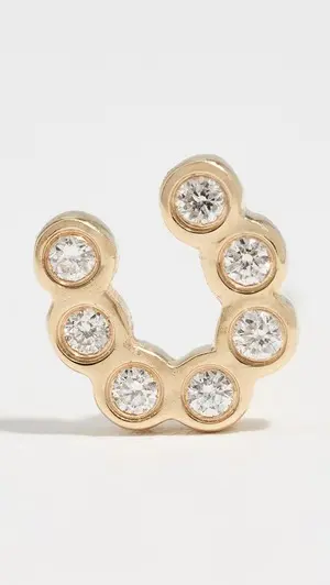 Zoe Chicco 14k Diamond Horseshoe Stud Earring