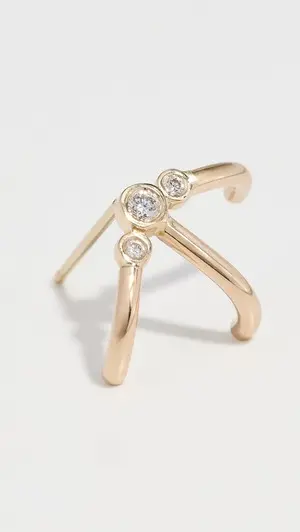 Zoe Chicco 14k Dimond Bar Cage Single Earring