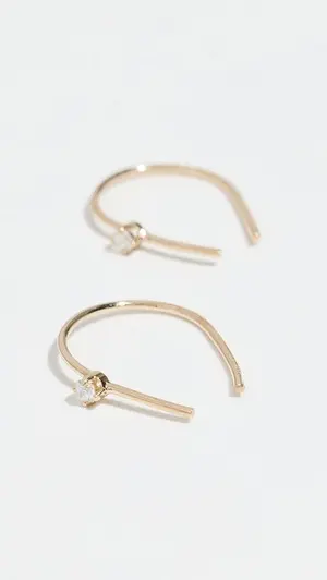 Zoe Chicco 14k Prong Diamond Threader Earrings
