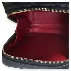 Chanel Quilted Caviar North South Filigree Vanity Case