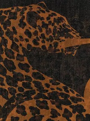 Saint Laurent Cassandre' Scarf With Leopard Pattern