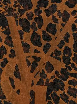 Saint Laurent Cassandre' Scarf With Leopard Pattern