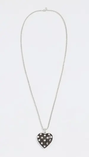ROXANNE ASSOULIN The Big Studded Wood Pendant Necklace