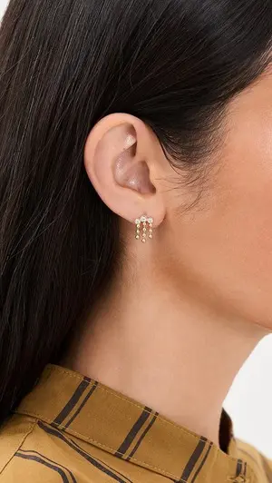 Zoe Chicco 14k Diamond Bead Chain Waterfall Earring