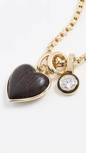 ROXANNE ASSOULIN The Mini Simple Wood Heart Pendant Necklace
