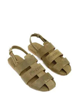 J.W.ANDERSON Moss Suede Flat Sandals