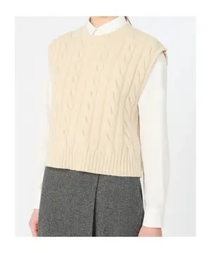 Max Mara Clown Cable-knit Knitted Top