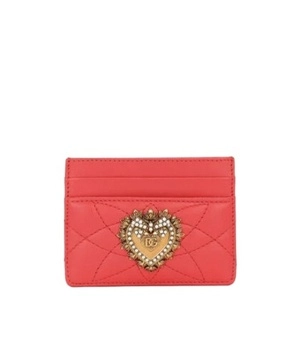 Dolce & Gabbana Dolce Gabbana Devotion Logo Plaque Cardholder - Red