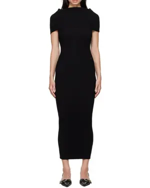 COURREGES Courrèges Twist Rib-knit Long Dress