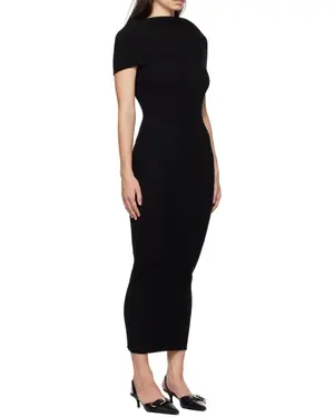 COURREGES Courrèges Twist Rib-knit Long Dress