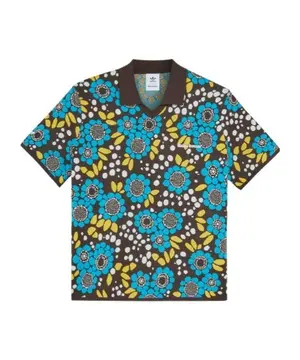 ADIDAS X WALES B ONNER Adidas Originals X Wales Bonner Knit Floral Polo Shirt - Multi-color