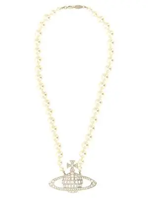 VIVIENNE WESTWOOD Man. Bas Relief Pearl' Necklace - Silver
