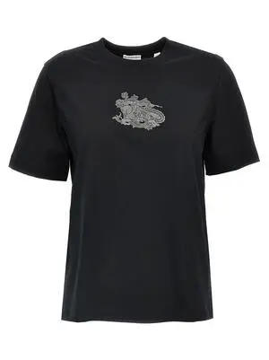 Burberry Logo Print T-shirt - Black