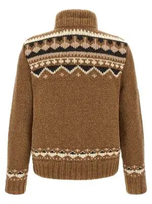 Moncler Geometric Bouclé Cardigan