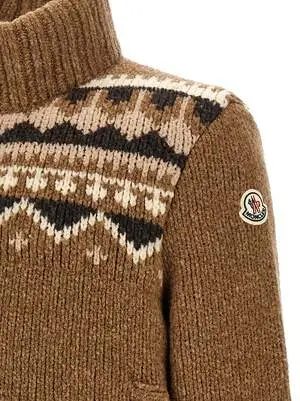 Moncler Geometric Bouclé Cardigan