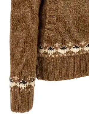 Moncler Geometric Bouclé Cardigan