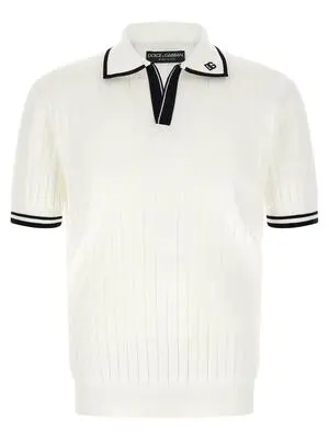 DOLCE & GABBANA Dolce & Gabbana Men Flat Ribbed Polo Shirt