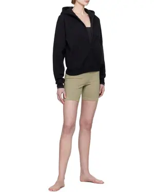 SKIMS Fleece Classic Zip Up Hoodie - Black
