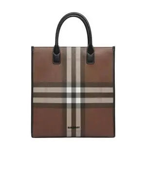 Burberry Denny Checked Tote Bag - Green