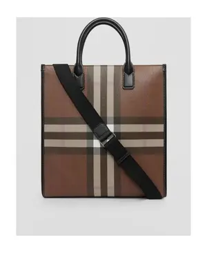 Burberry Denny Checked Tote Bag