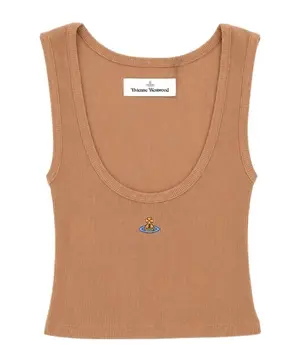 VIVIENNE WESTWOOD Ribbed Scoop-neck Top