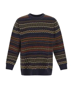 Barbour Graphic-print Wool Jumper - Black