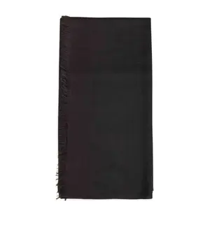 Brunello Cucinelli Frayed Edge Scarf - Dark Brown