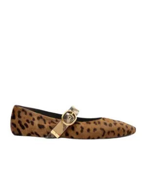 Burberry Leopard Print Robin Ballerinas