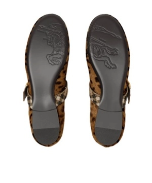 Burberry Leopard Print Robin Ballerinas
