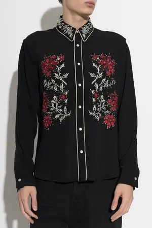 Amiri Embroidered Shirt With Shimmering Sequins