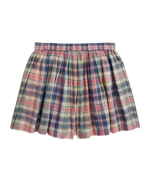 Ralph Lauren Check-pattern Ruffled Skirt