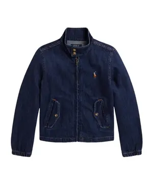 Ralph Lauren Indigo Denim Mock Neck Jacket - No