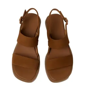 Camper Buckled Block Heel Sandals - Brown