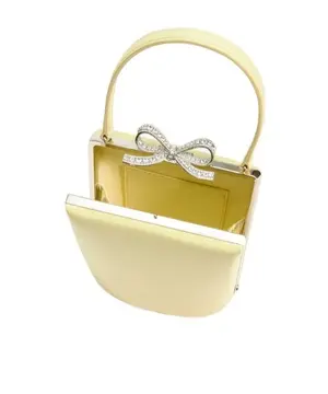 SELF-PORTRAIT Bow Clasp Leather Tote Bag