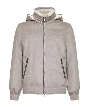Brunello Cucinelli Shearling-lined Hooded Jacket
