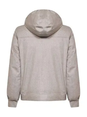 Brunello Cucinelli Shearling-lined Hooded Jacket