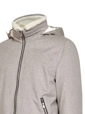 Brunello Cucinelli Shearling-lined Hooded Jacket