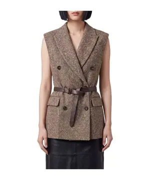 Brunello Cucinelli Double-breasted Belt Vest