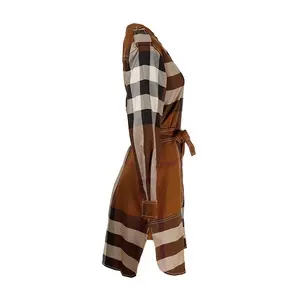 Burberry Checked Belted Mini Shirt Dress
