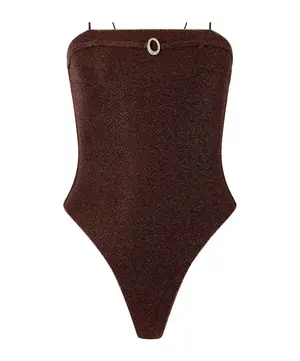 Oseree Embellished Metallic Swimsuit No